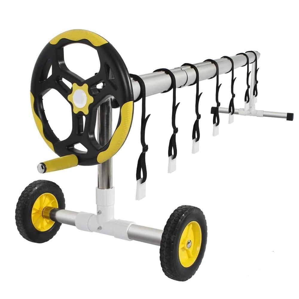 Pool Reel Set 14 Feet Aluminum Inground Swimming Pool Solar Cover ...