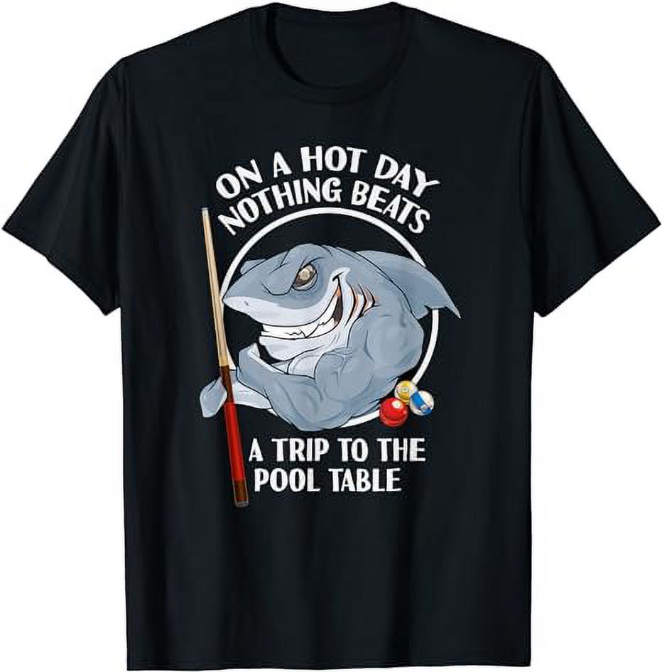 Pool Room Meme Pool Shark Pun Cue Chalk Rack 'Em T-Shirt - Walmart.com