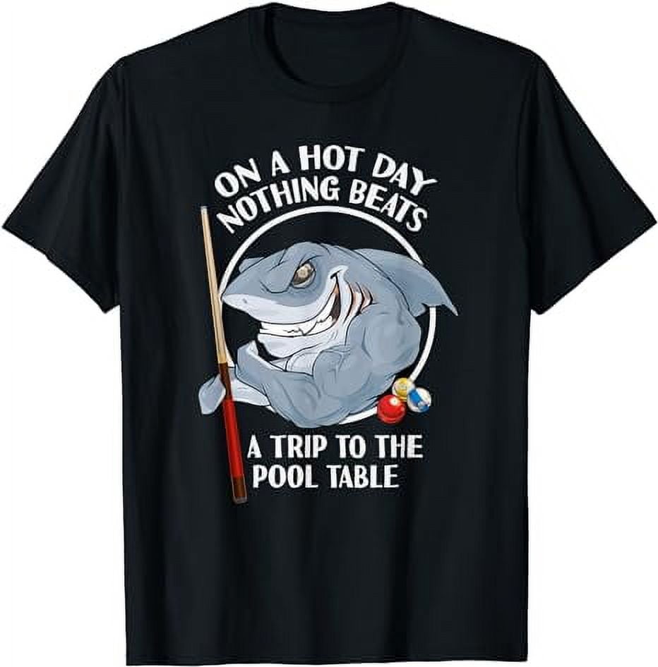 Pool Room Meme Pool Shark Pun Cue Chalk Rack 'Em T-Shirt - Walmart.com