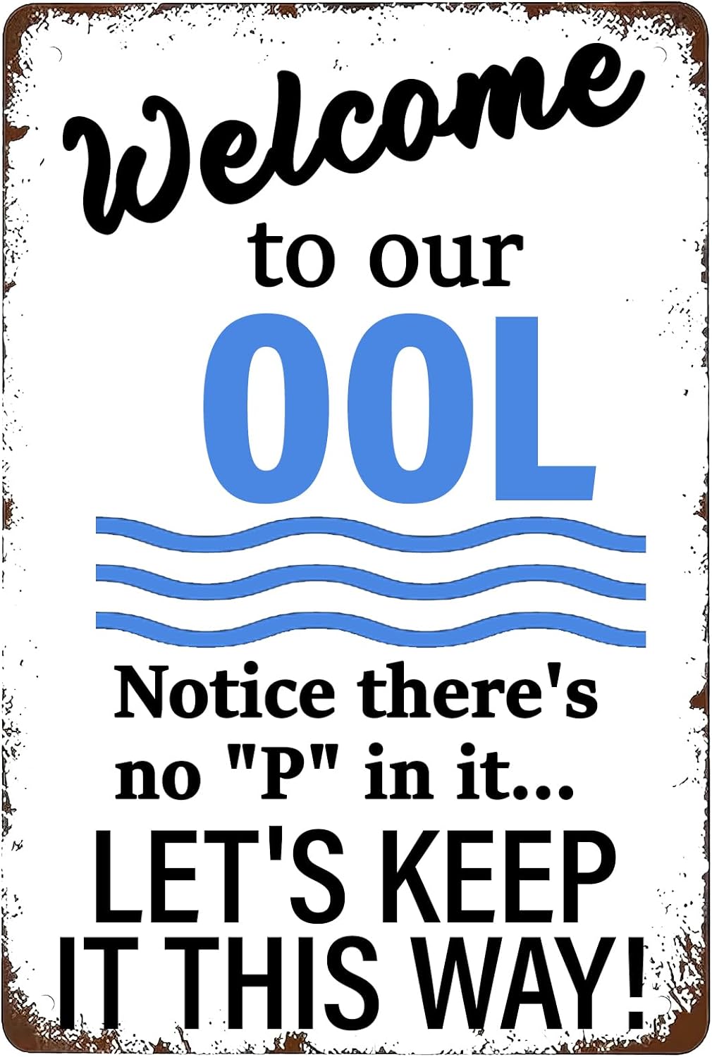 Pool Rules Funny Metal Sign,Swim or Float Enjoy the Sunshine Swimming ...