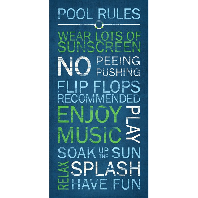 Pool Rules III Wall Art - Walmart.com