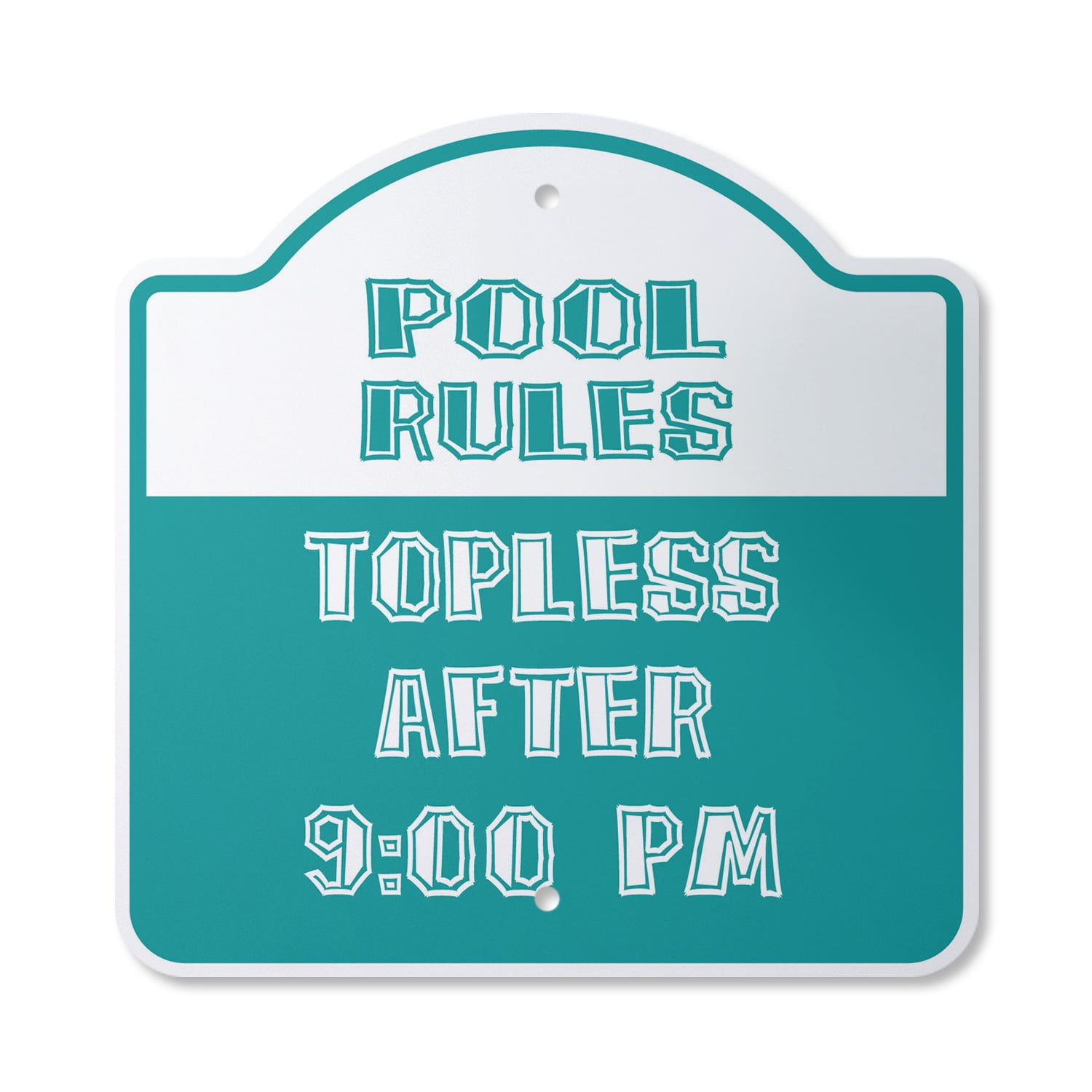 Pool Rules Parking 10” x 10” Sign | Indoor/Outdoor Plastic ...