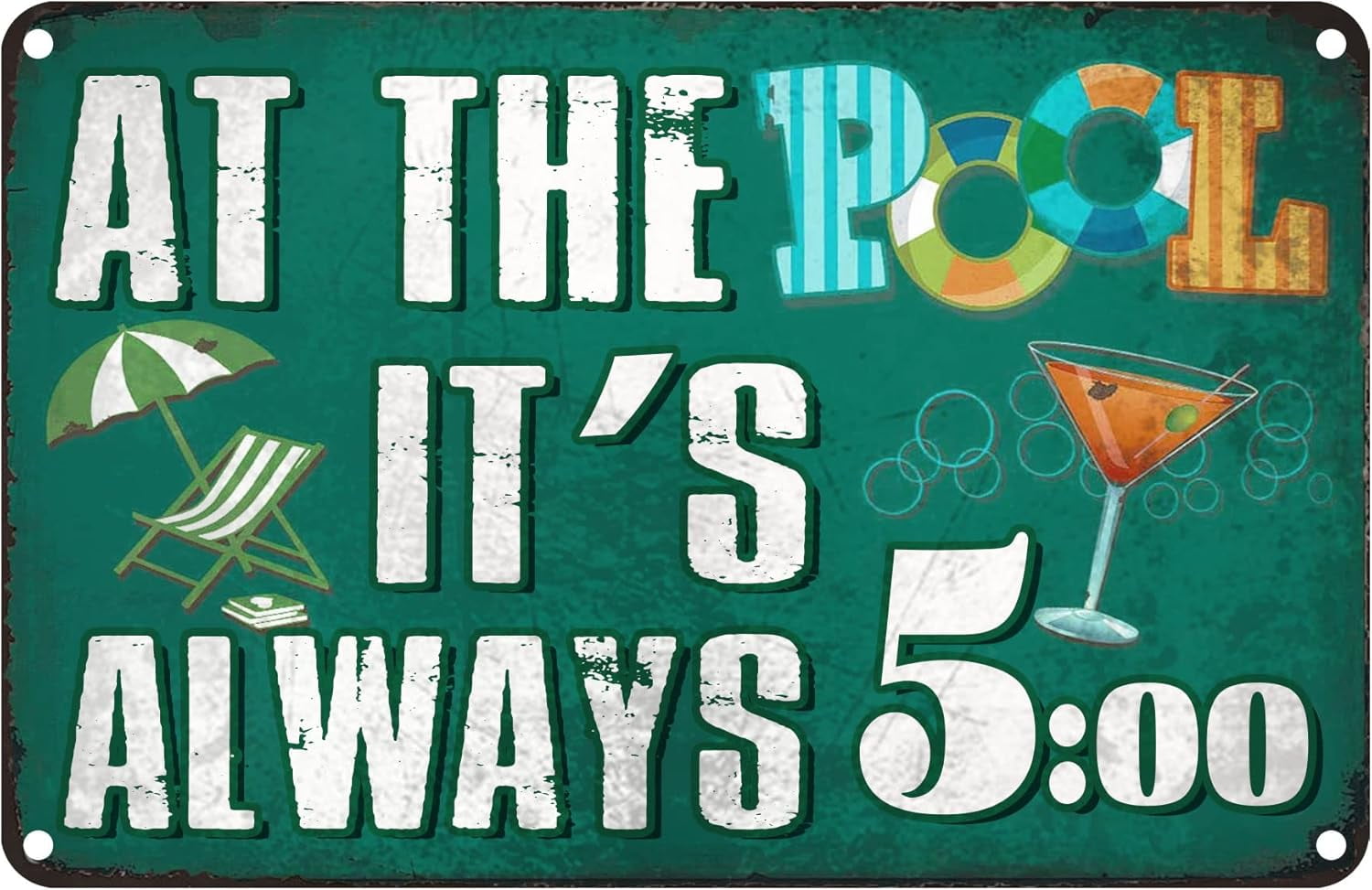 Pool Rules Sign, Indoor Or Outdoor Swimming Pool Decorations, 12x8 ...