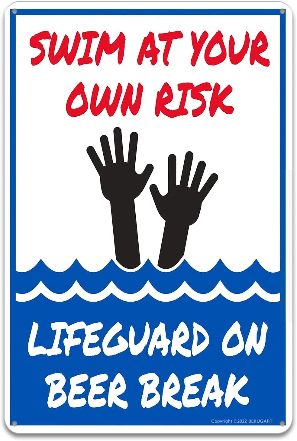 Pool Rules Sign, Indoor/Outdoor Swimming Pool Decorations, 8x12 Inches ...