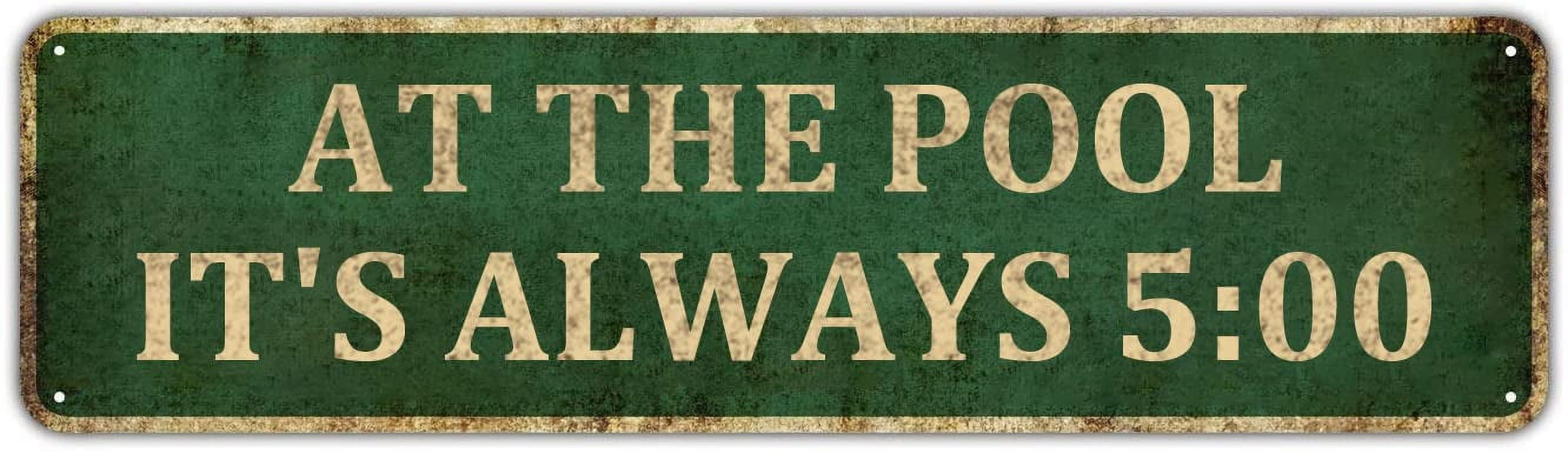 Pool Rules Sign, Indoor/Outdoor Swimming Pool Decorations, Metal Tin ...