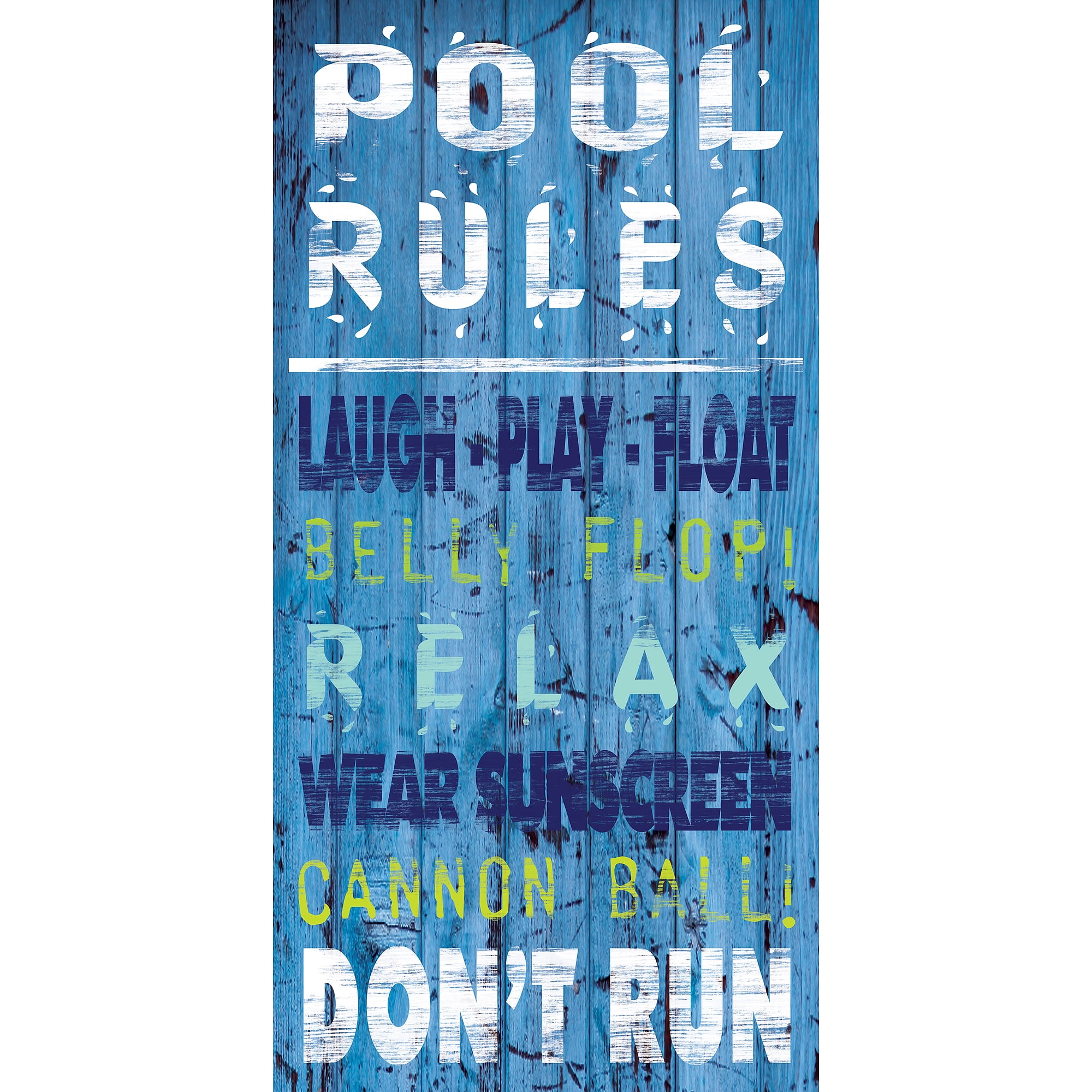 Pool Rules Wall Art - Walmart.com
