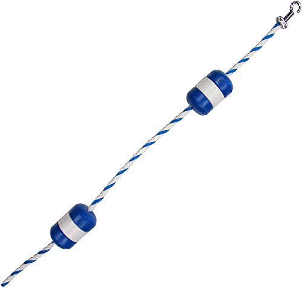 Pool Safety Rope and Float Kit - 18 Feet - 3/4 Inch Blue and White Rope ...