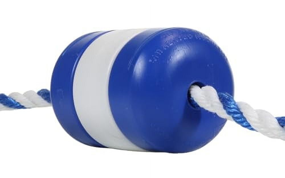 Pool Safety Rope and Float Kit - 50 Feet - 1/2 Inch Blue and White Rope ...