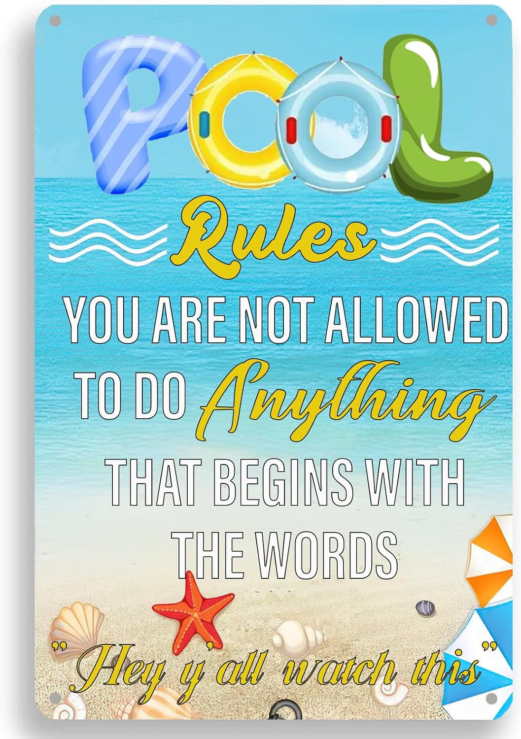 Pool Safety Sign Children Should Not Use Pool Without Adult Supervision ...