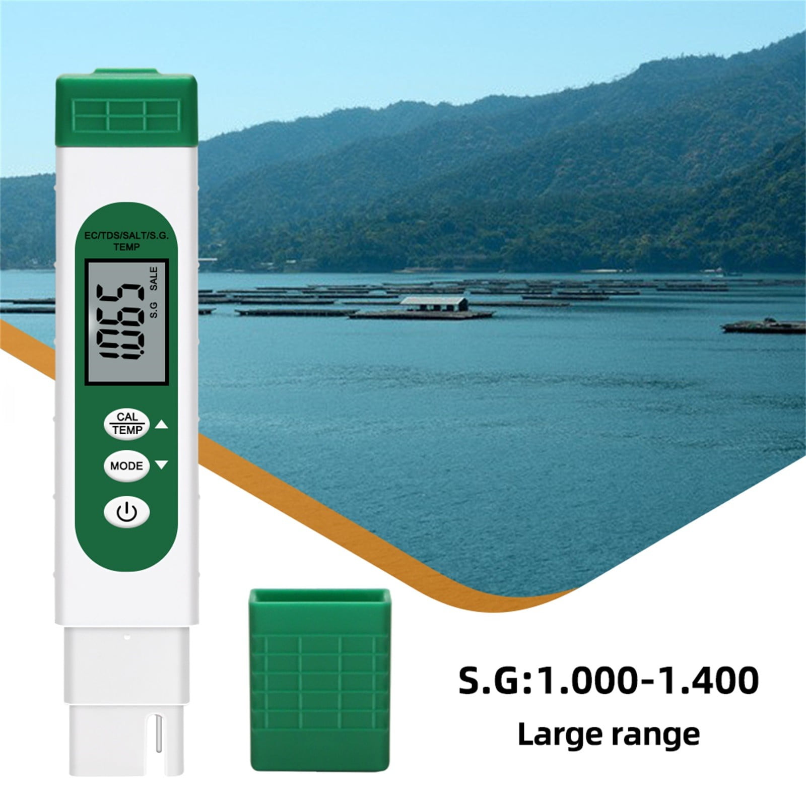 Pool Salt Tester PH Salinity Meter and PH Tester PPM Meter with LCD ...