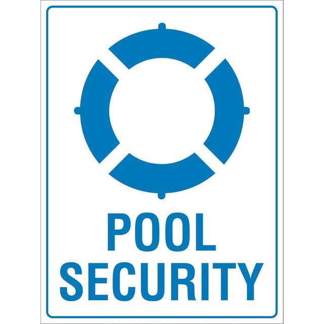 Pool Security Sign Warning Signage 8 X 12 Inch Metal Tin Sign Warning ...