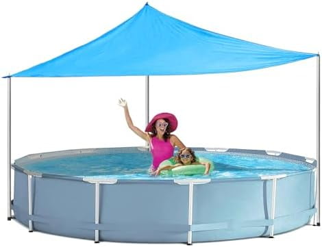 Pool Shades for Above Ground Pools, 10'x10'x10' UV Block Sunshade Cloth ...