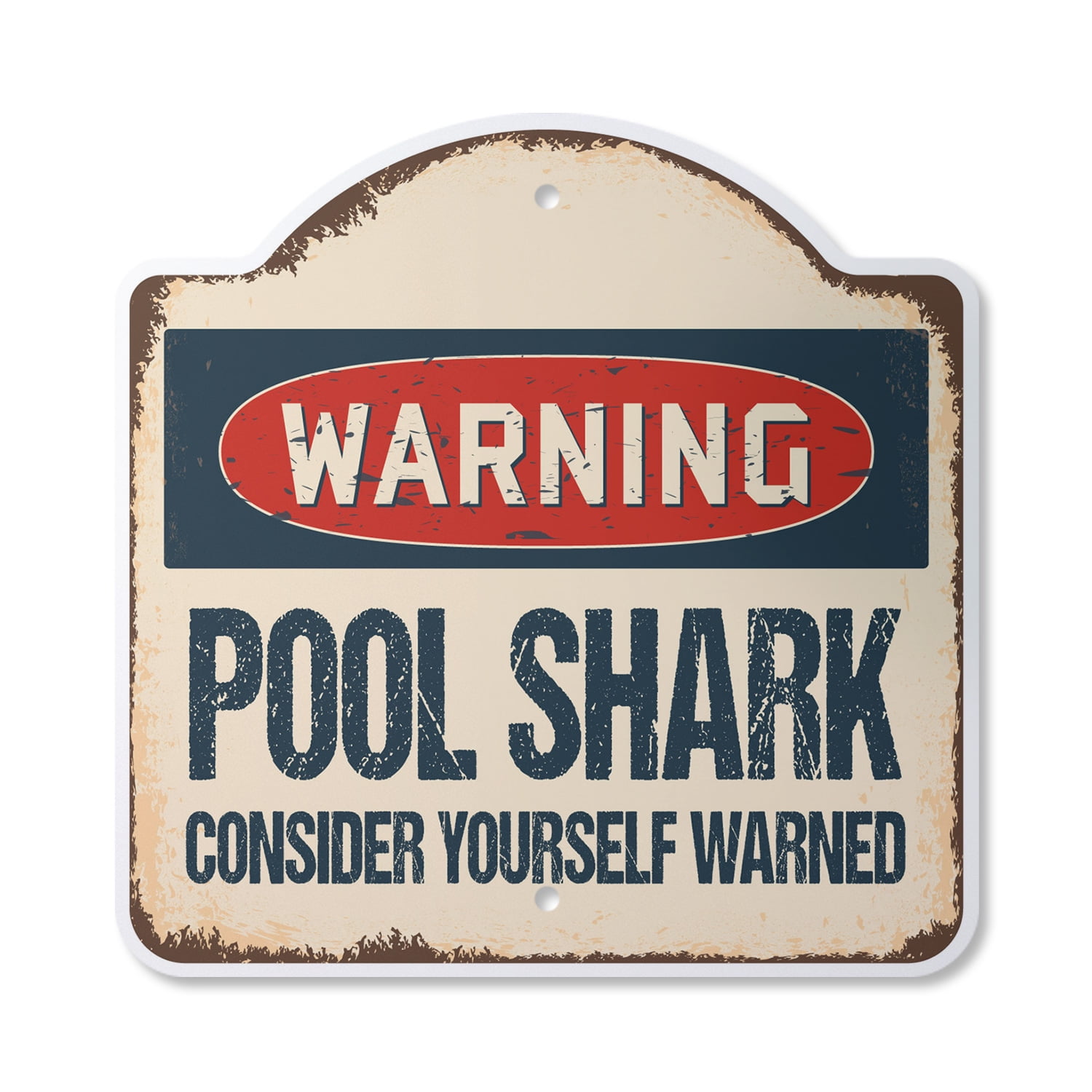 Pool Shark 10” x 10” Sign | Indoor/Outdoor Plastic | SignMission ...