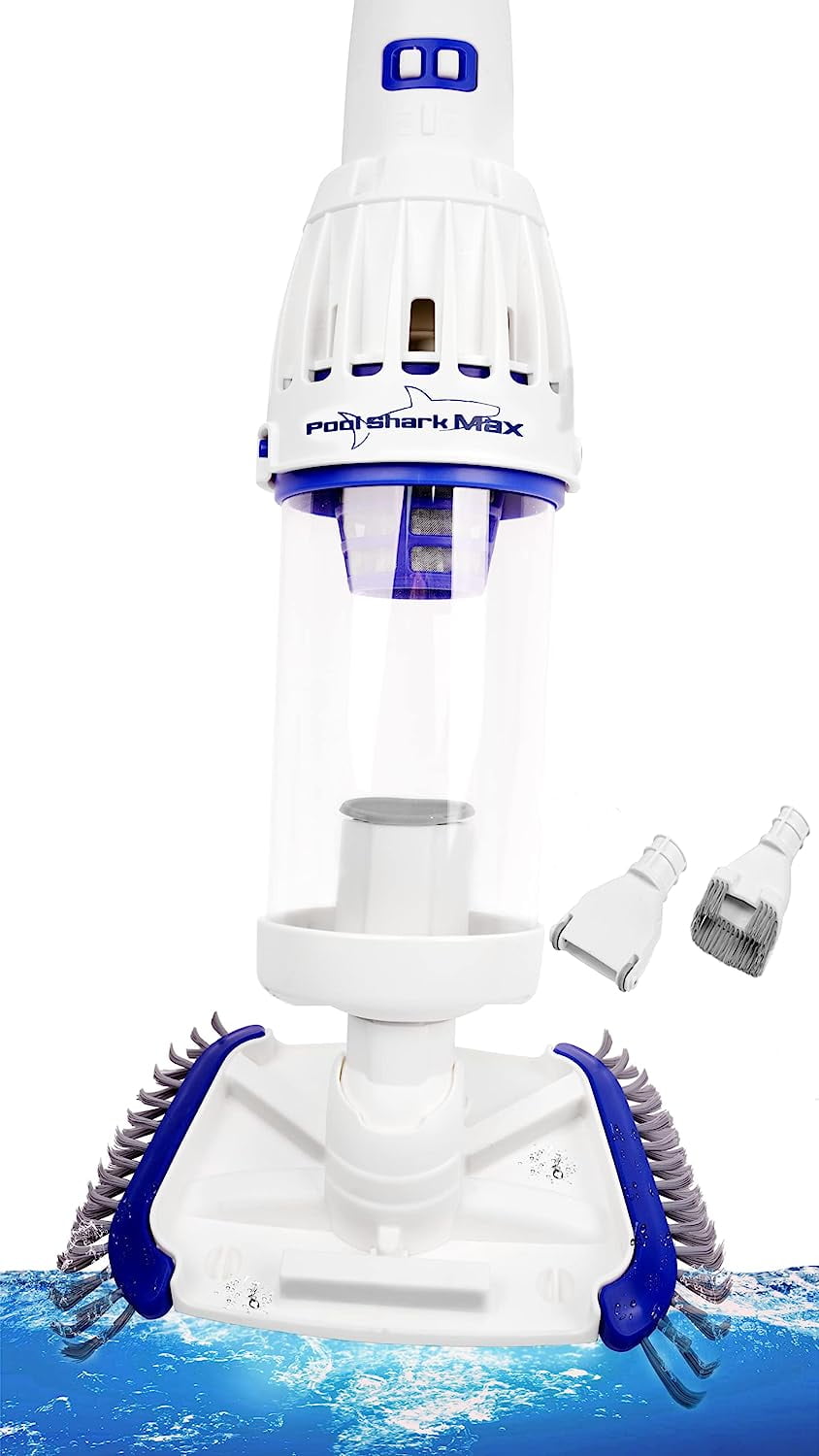 POOL SHARK Max Cordless Pool Vacuum, 1 Hour of Powerful Suction ...