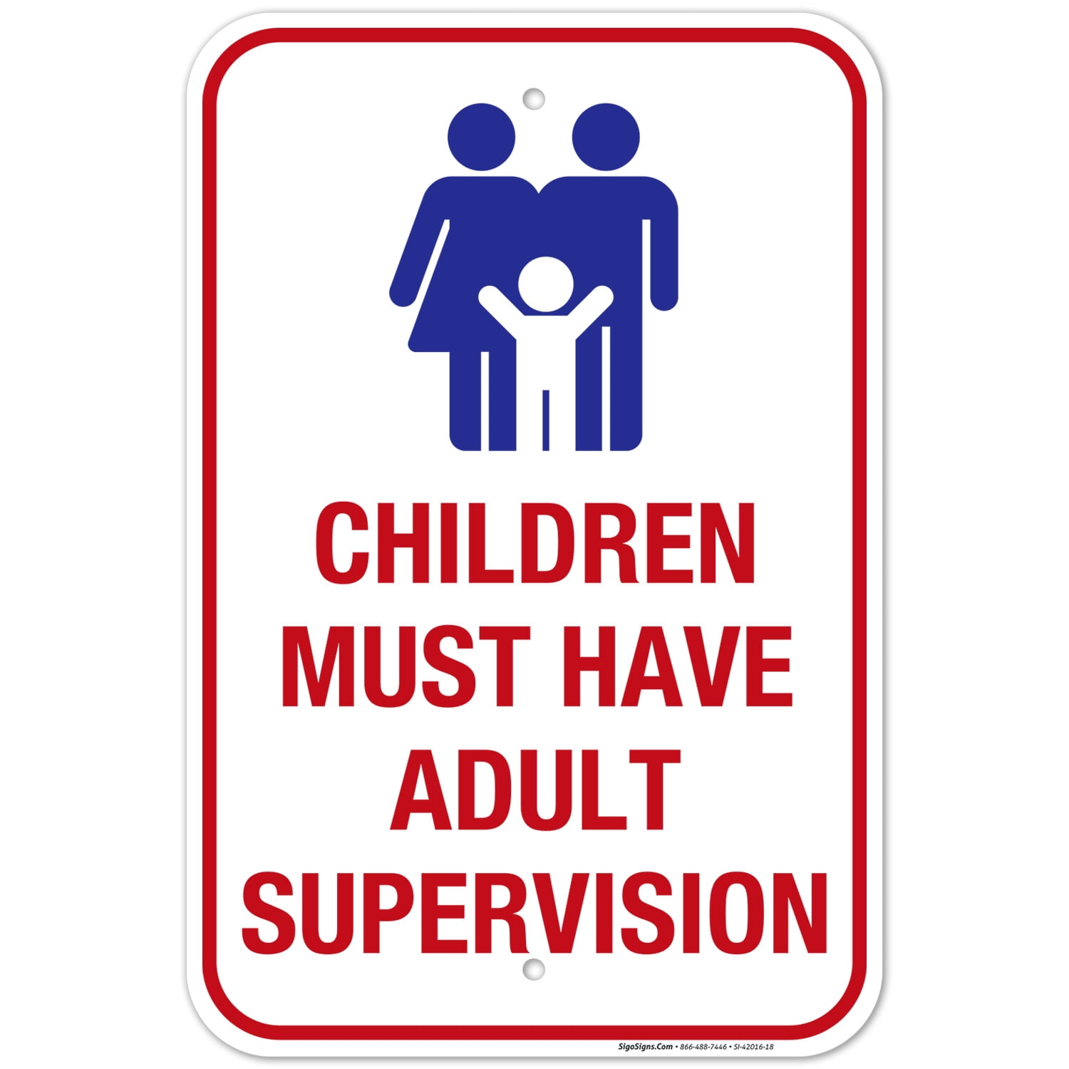 Pool Sign, Children Must Have Adult Supervision Sign, - Walmart.com