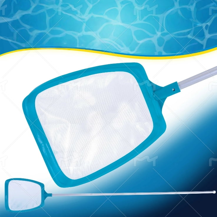 Pool Skimmer Net Handheld, Aluminum Pole - Deep Ultra Fine Mesh Netting ...