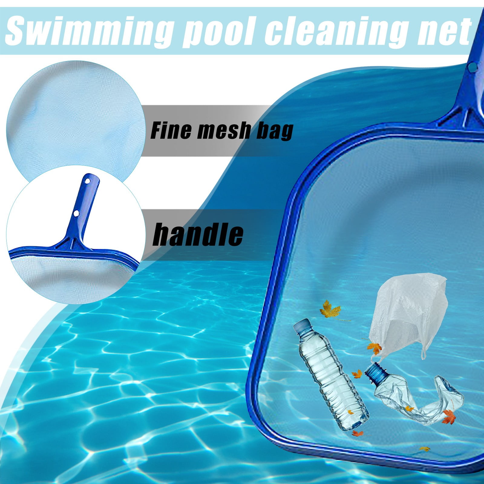 Pool Skimmer Net - Professional Pool Skimmer with Reinforced Frame ...