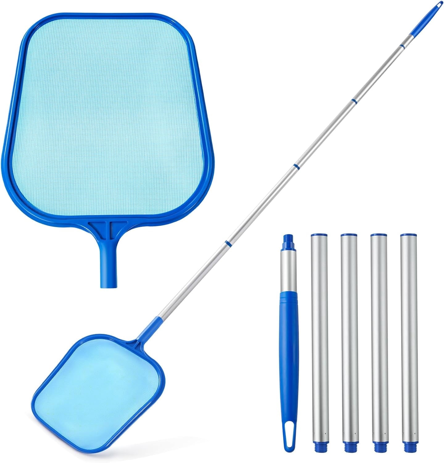 Pool Skimmer - Pool Skimmer Net with 5 Section Adjustable Telescopic ...