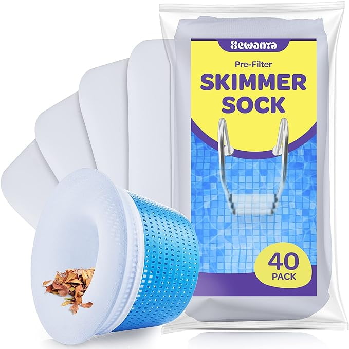 Pool Skimmer Socks [40 Pack] Pool Socks for Skimmer Baskets, Quality ...