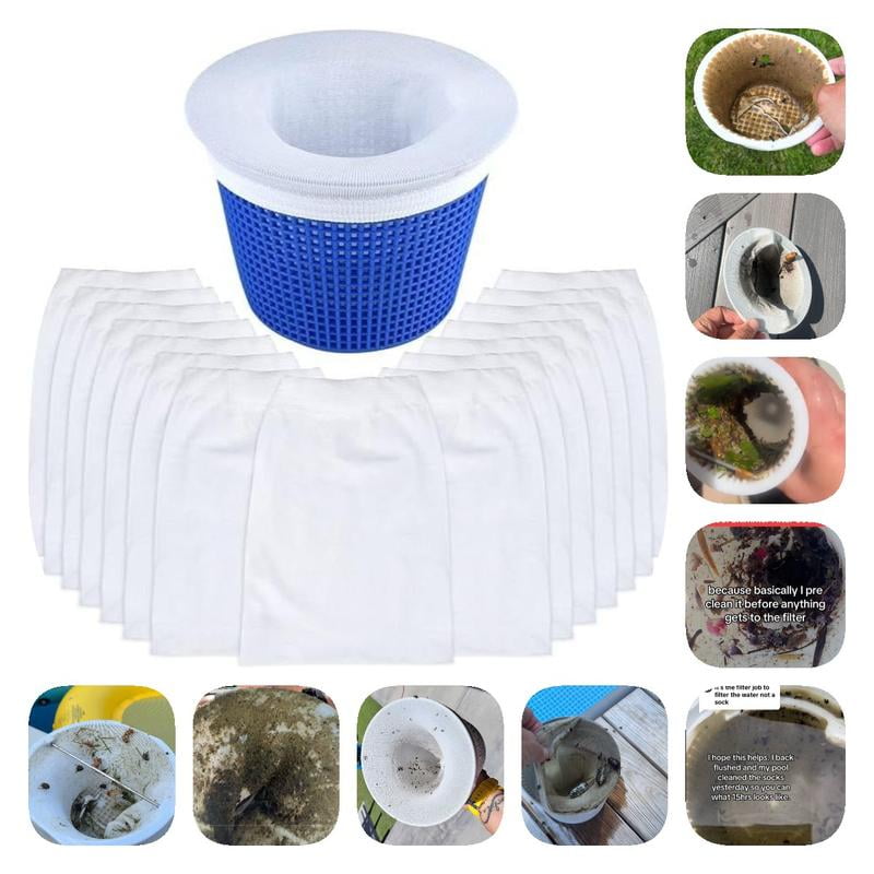 Pool Skimmer Socks, Pool Skimmers Filter Socks for Skimmer Basket Clean ...