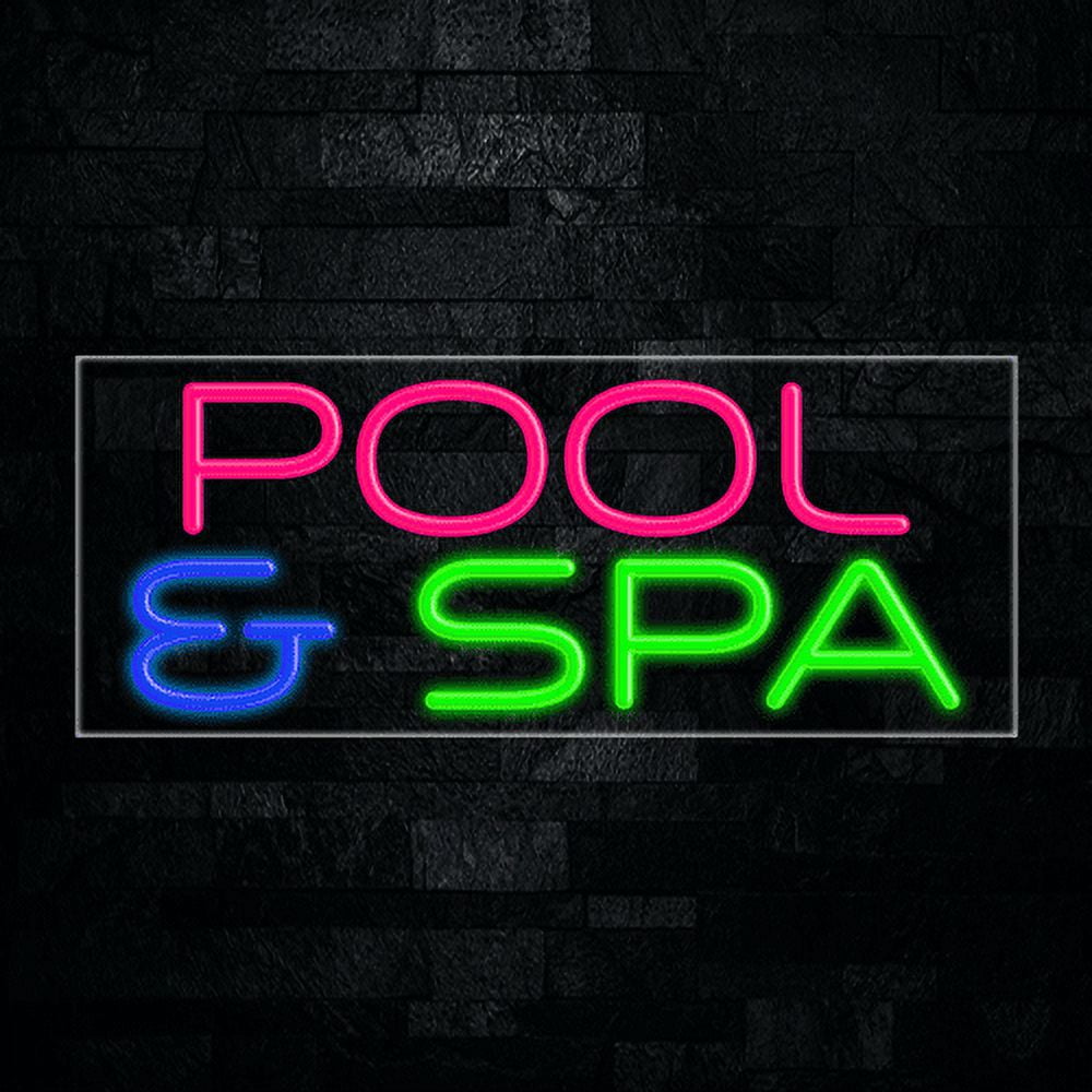 Pool & Spa-LED Neon Sign 30"L x 12"H #30284 - Walmart.com