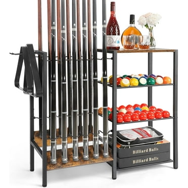 Topbuy Wall-Mounted Billiard Pool Cue Rack Pool Sticker Holder for ...