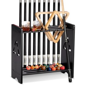 Topbuy Wall-Mounted Billiard Pool Cue Rack Pool Sticker Holder for ...