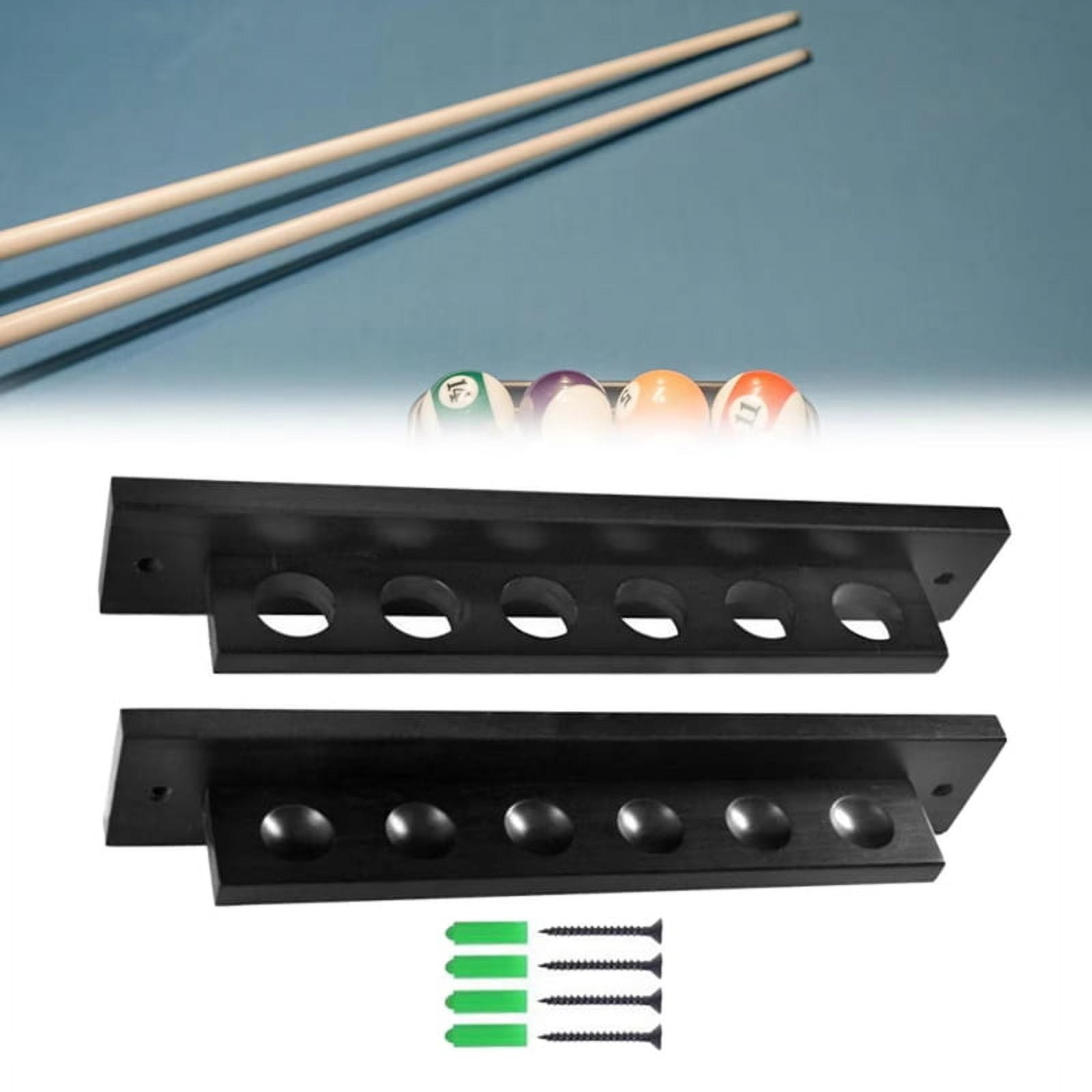 Pool Stick Holder Stand- Billiards Pool Cue Rack Wooden Holds Pool ...