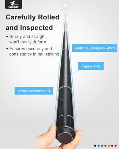 Pool Sticks Set of 6, Pool Cues 18 19 20 21 Oz, 58" 2-Piece Billiard ...