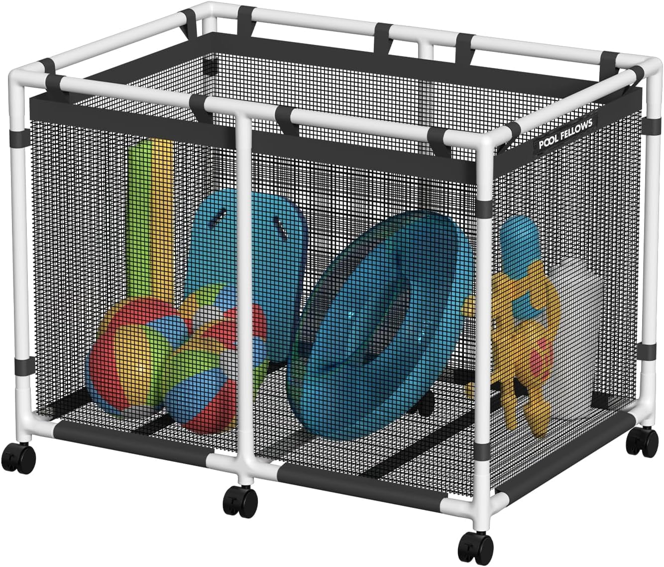 Pool Storage Bin, 142 Gallons, Holder for Noodles, Toys, Floats, Towels ...