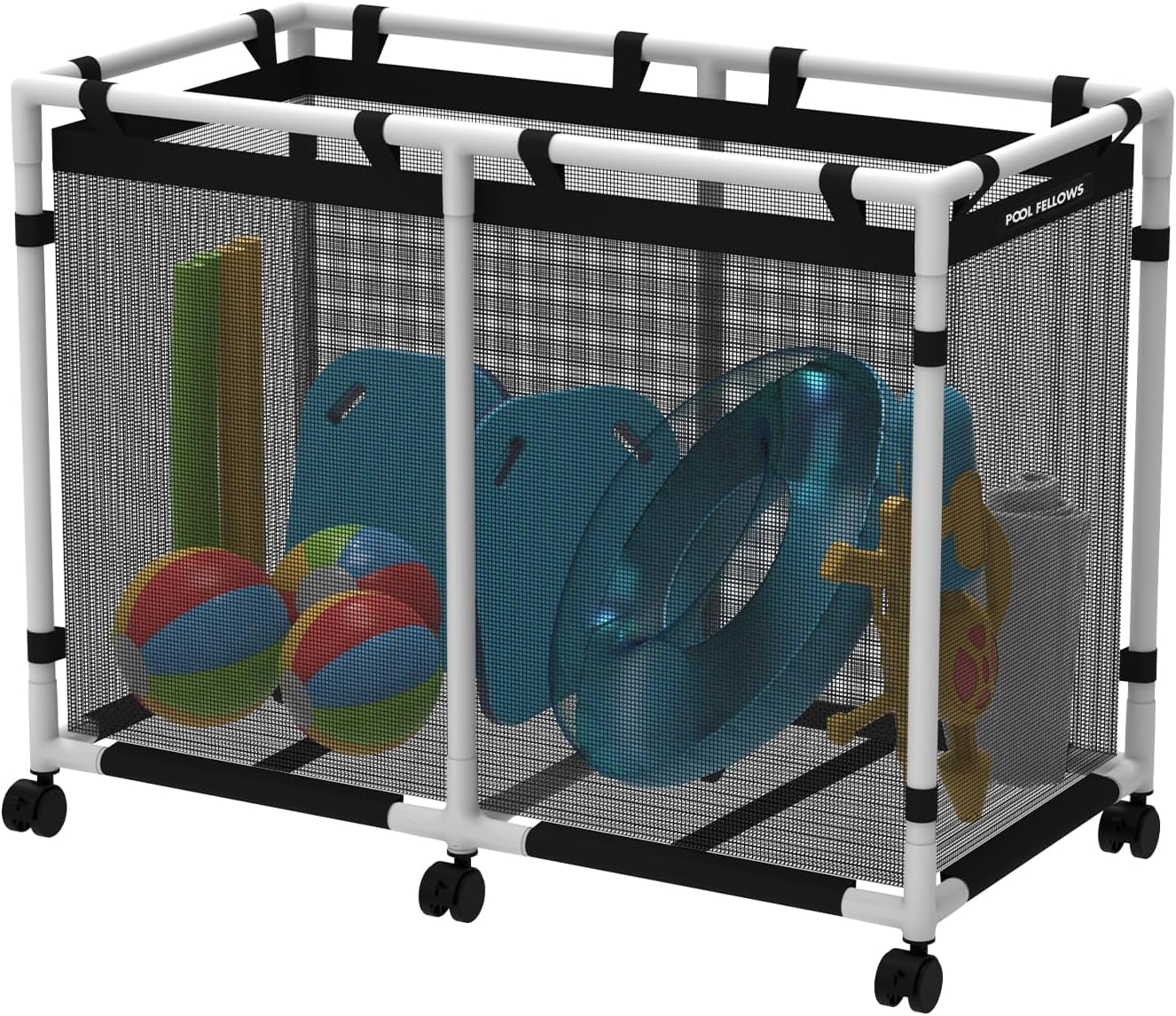 Pool Storage Bin, 142 Gallons, Holder for Noodles, Toys, Floats, Towels ...