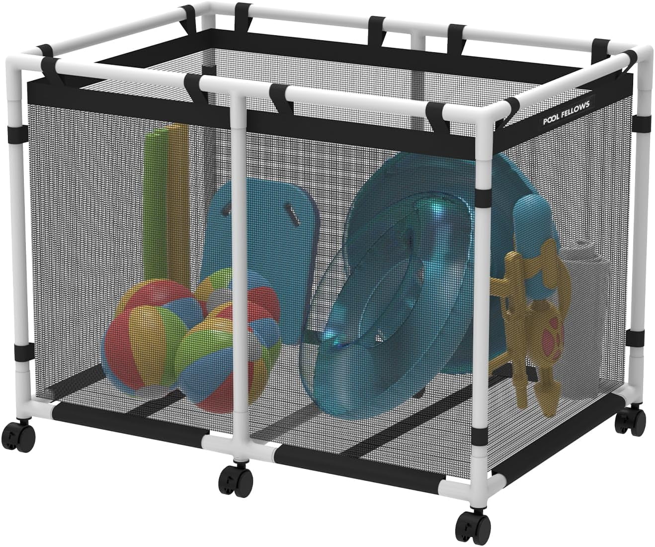 Pool Storage Bin, 214 Gallons, Holder for Noodles, Toys, Floats, Towels ...