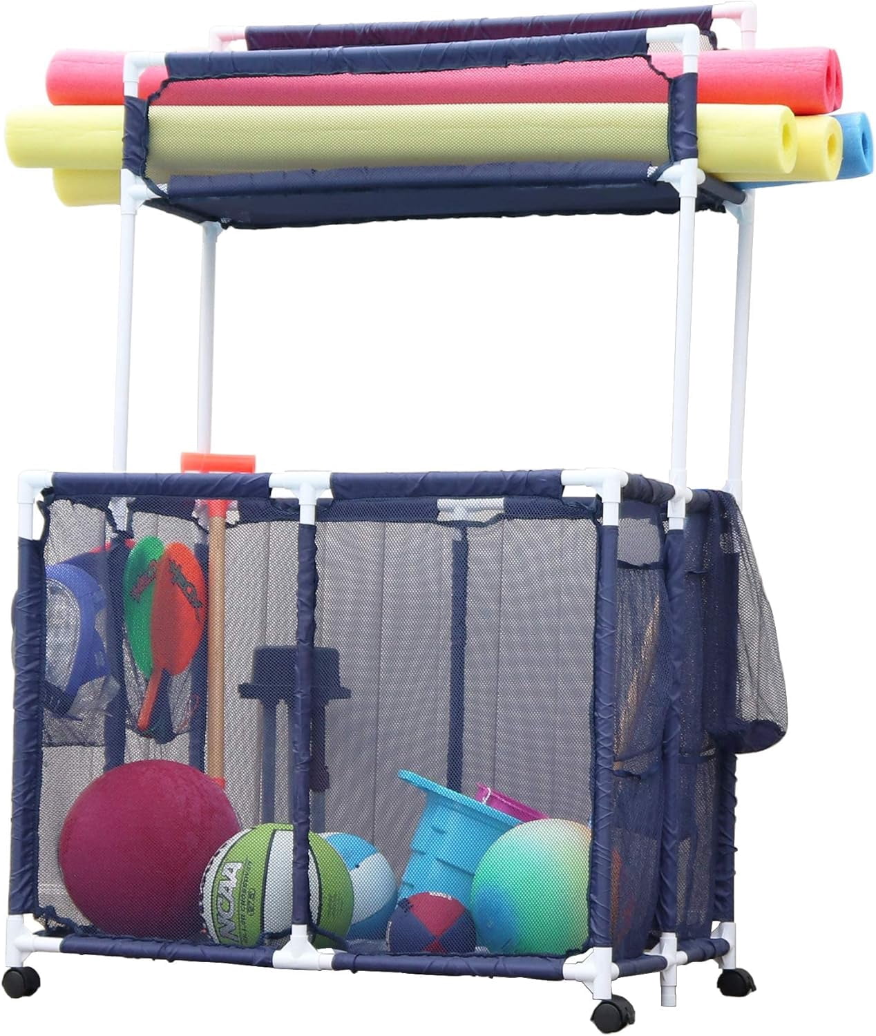 Pool Storage Equipment Organizer Holder - Noodles, Toys, Balls and ...