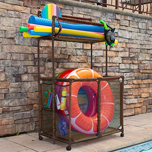 Pool Storage Equipment Organizer Holder - Noodles, Toys, Balls and ...
