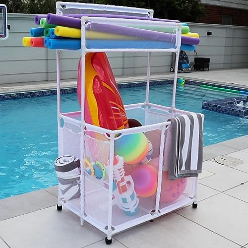 Pool Storage Equipment Organizer Holder - Noodles, Toys, Balls and ...