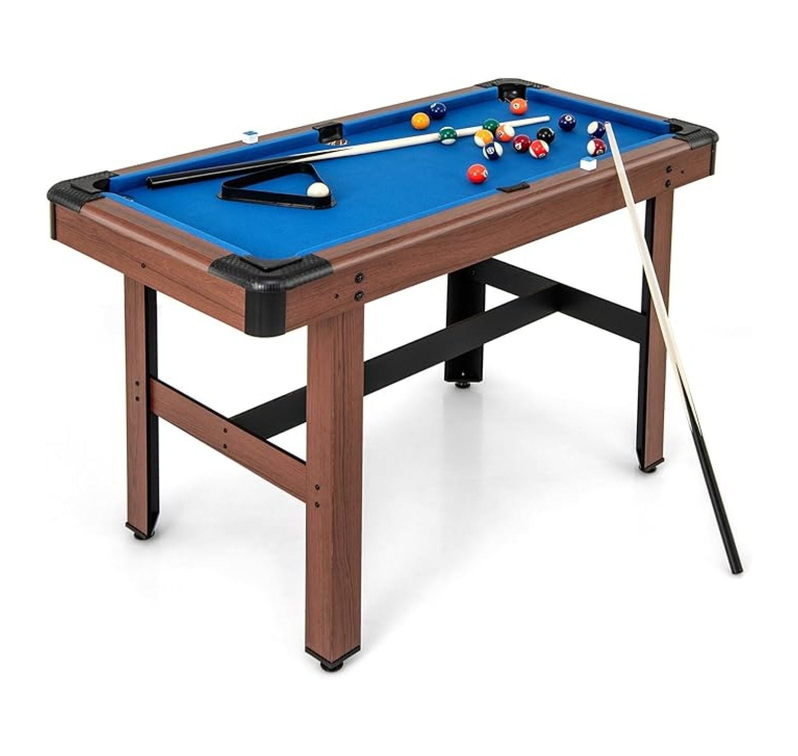 Pool Table, Inch Wooden Billiard Tables with 16 Balls, 2 Cue Sticks, 2 ...