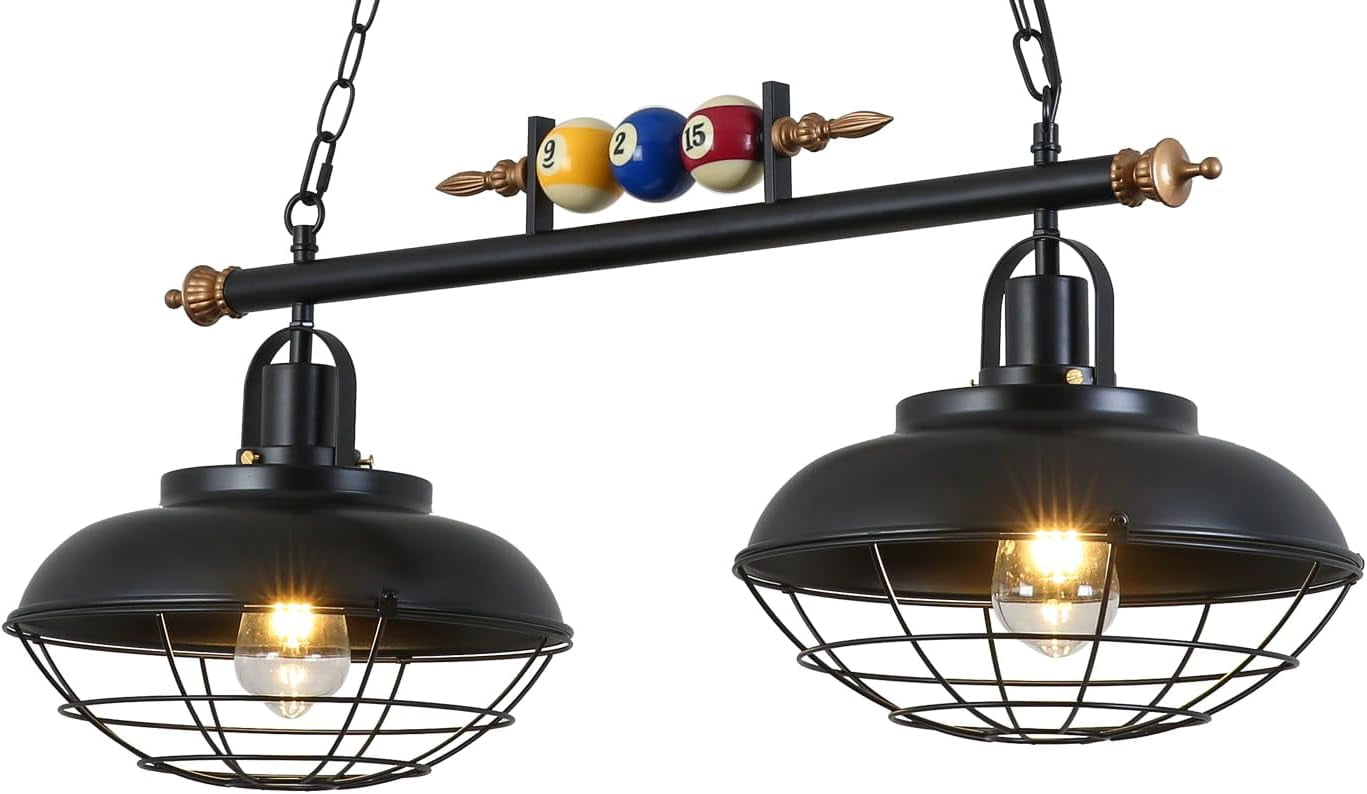 Pool Table Light,31" Hanging Pool Table Lighting Fixtures Ceiling Lamp ...