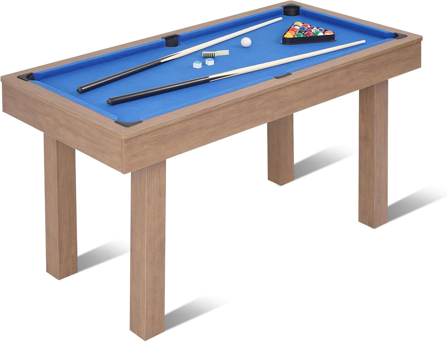 Pool Table, Mini Billiard Game Table w/Balls, Cues, Chalk, Brush and ...