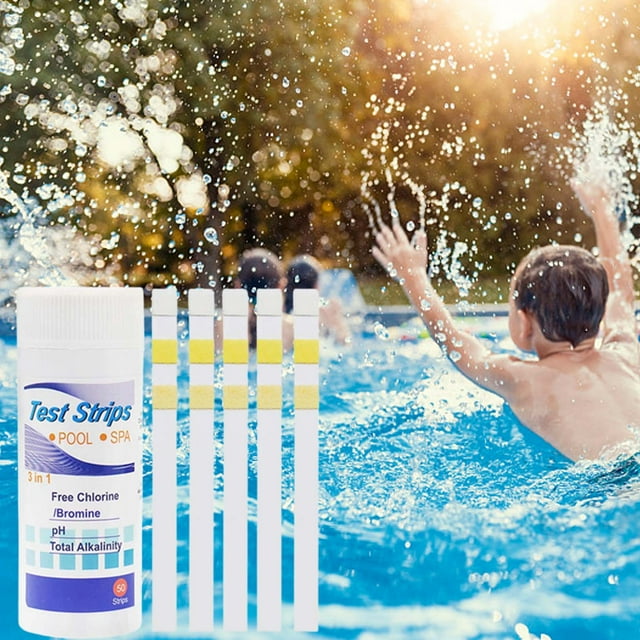 Hodwiequ Pool Test Strips - 3 In 1 Pool Testing Kit - 50 Counts Pool ...
