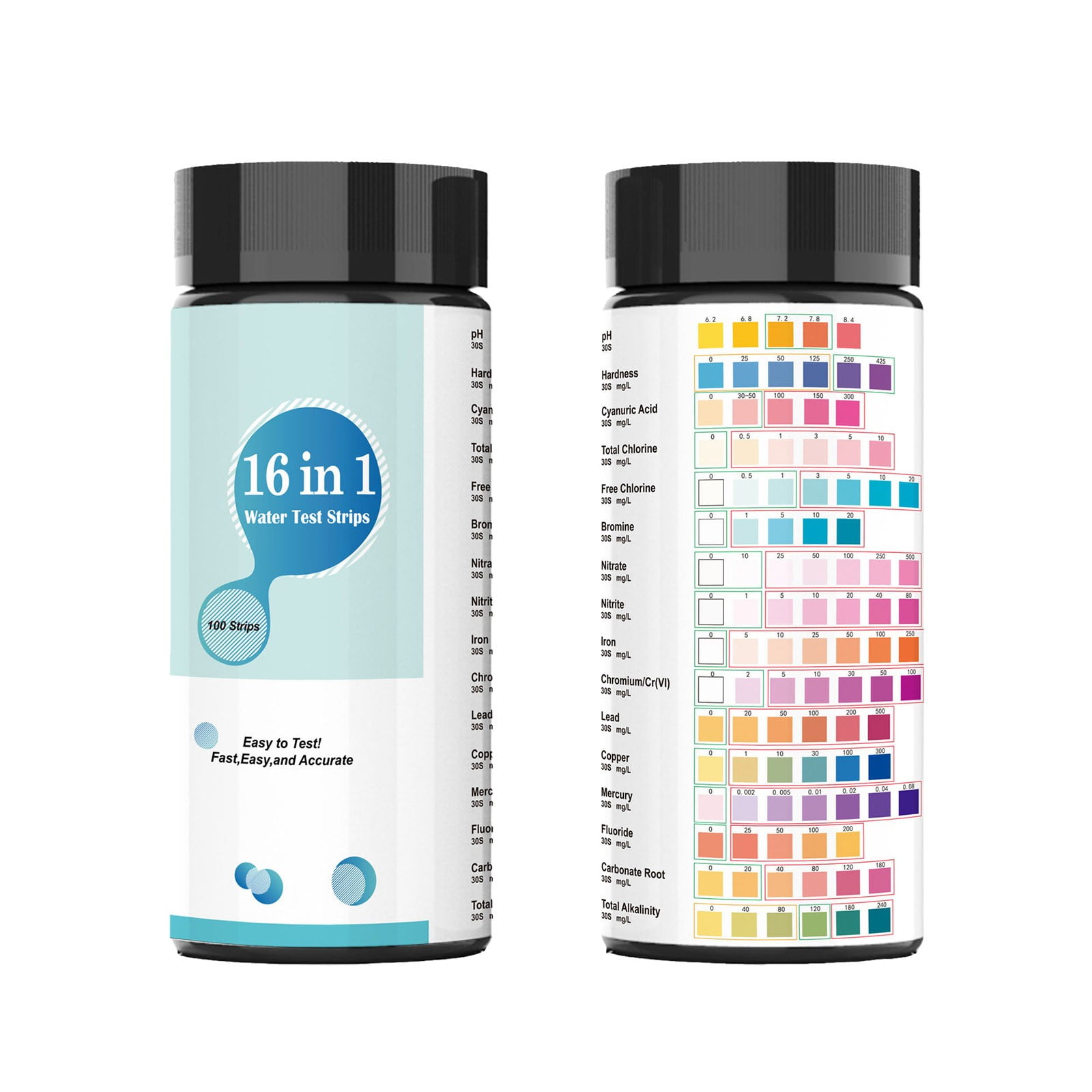 Pool Test Strips - 3-in-1 Pool Water Testing Kit for Chlorine/Bromine ...