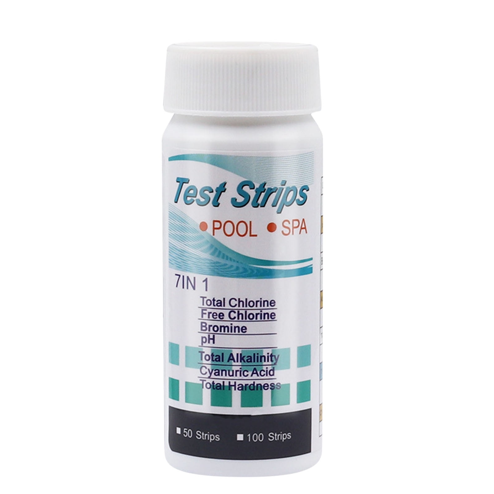 Pool Test Strips 7-Way Pool Test Strips, 100 Strips Water Chemical ...