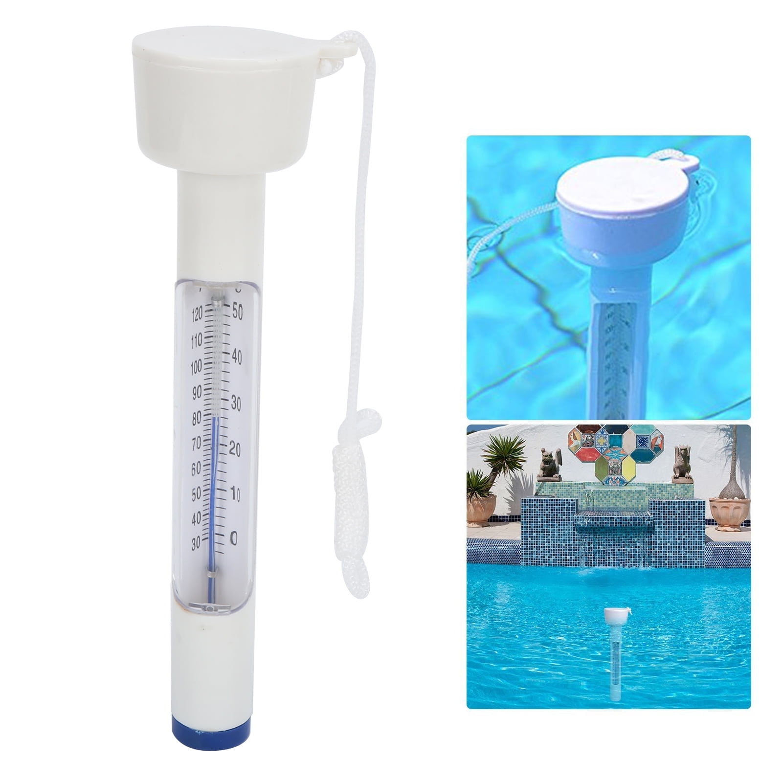 Pool Thermometer Durable Shatter Resistant ABS Pond Water Thermometer ...