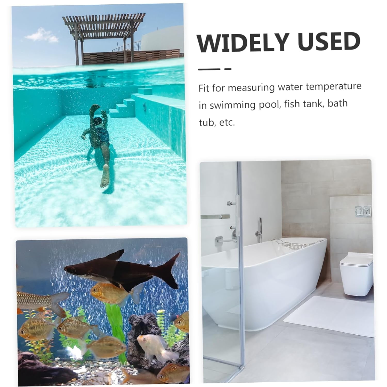 Pool Thermometer, Floating Pool Water Thermometer, Pool Prop Water Level Gauge, Easy to Read ...