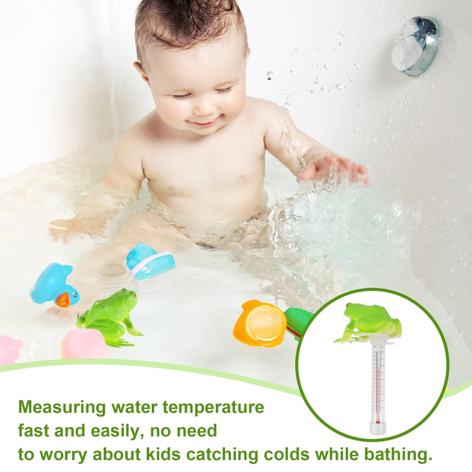 Pool Thermometer, Pool Thermometer Floating Easy Read, Large Display ...