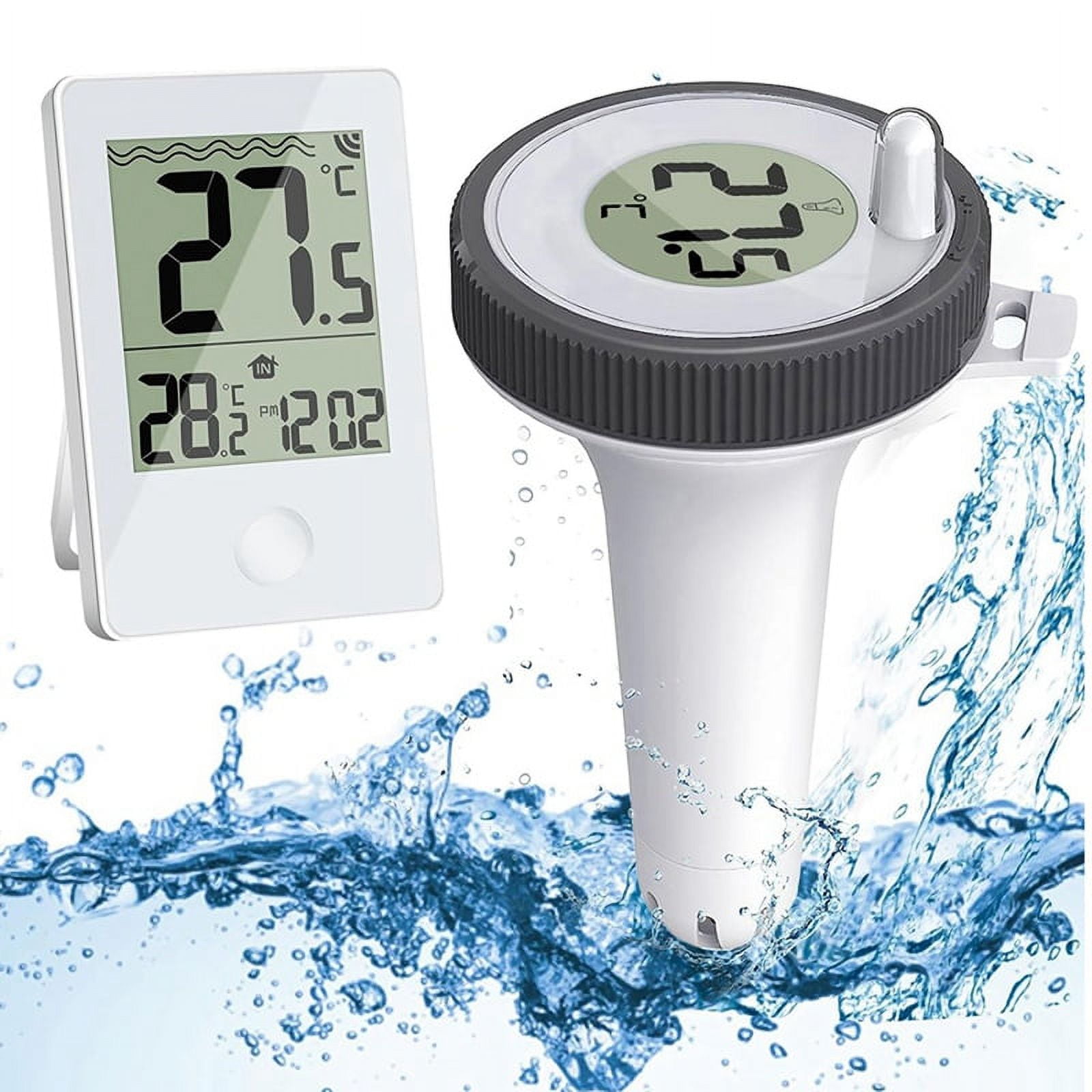 Pool Thermometer Pool and Bath Water Thermometer Wireless Floating ...