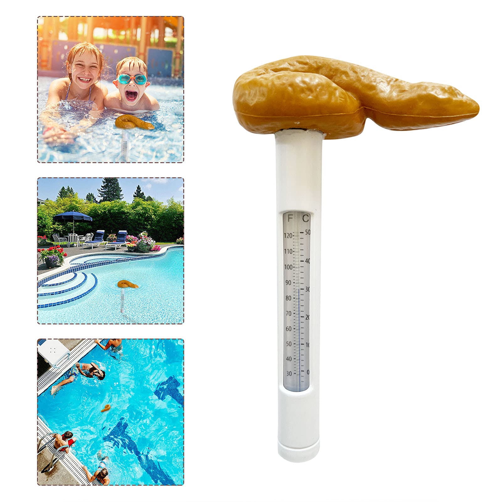 Pool Thermometer, Yucurem Large Display Prank Floating Water ...