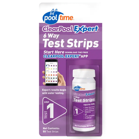 Pool Time Clear Pool Expert 6-Way Test Strips - Walmart.com