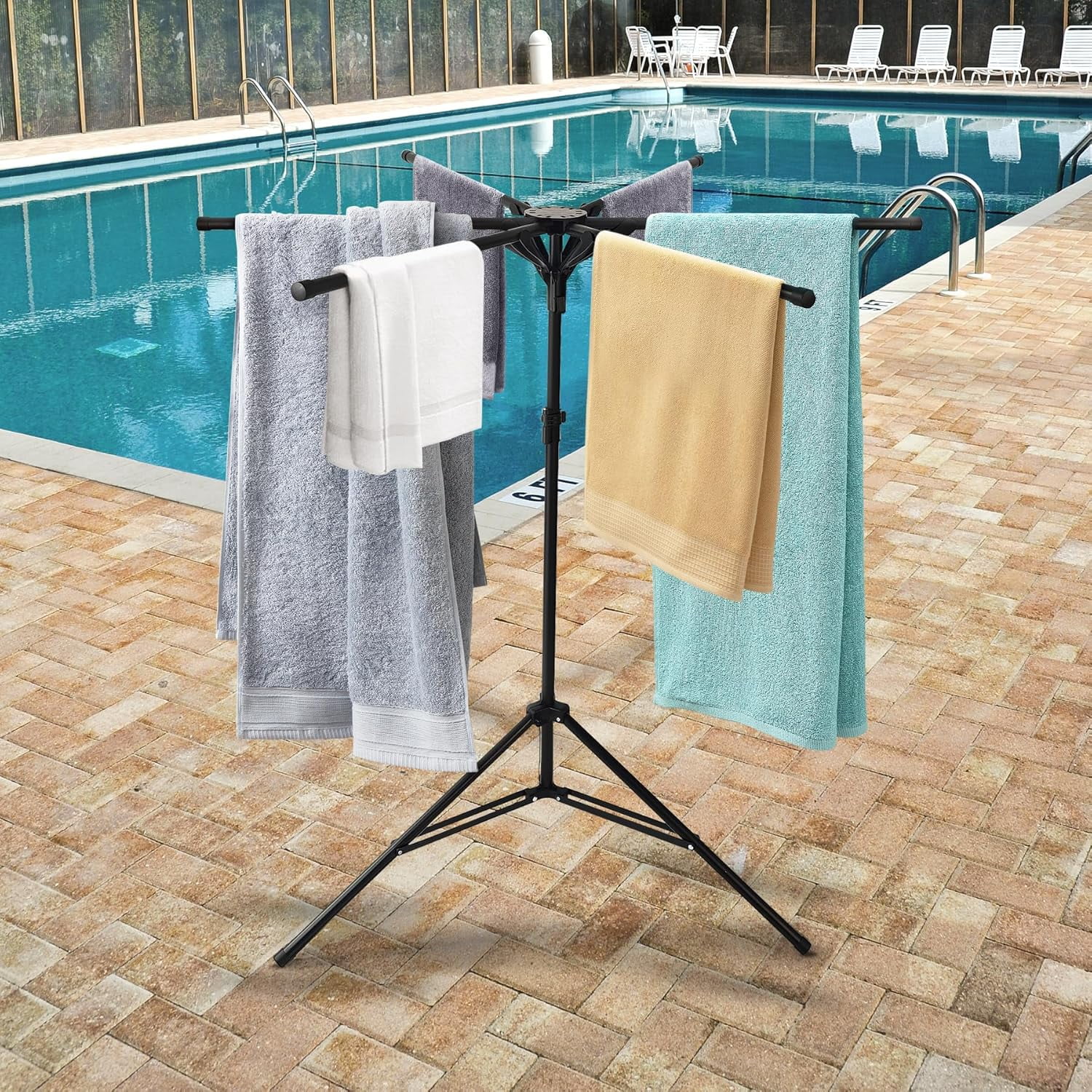 Pool Towel Rack Outdoor – Adjustable 51-71 Inch Freestanding Pool Float ...