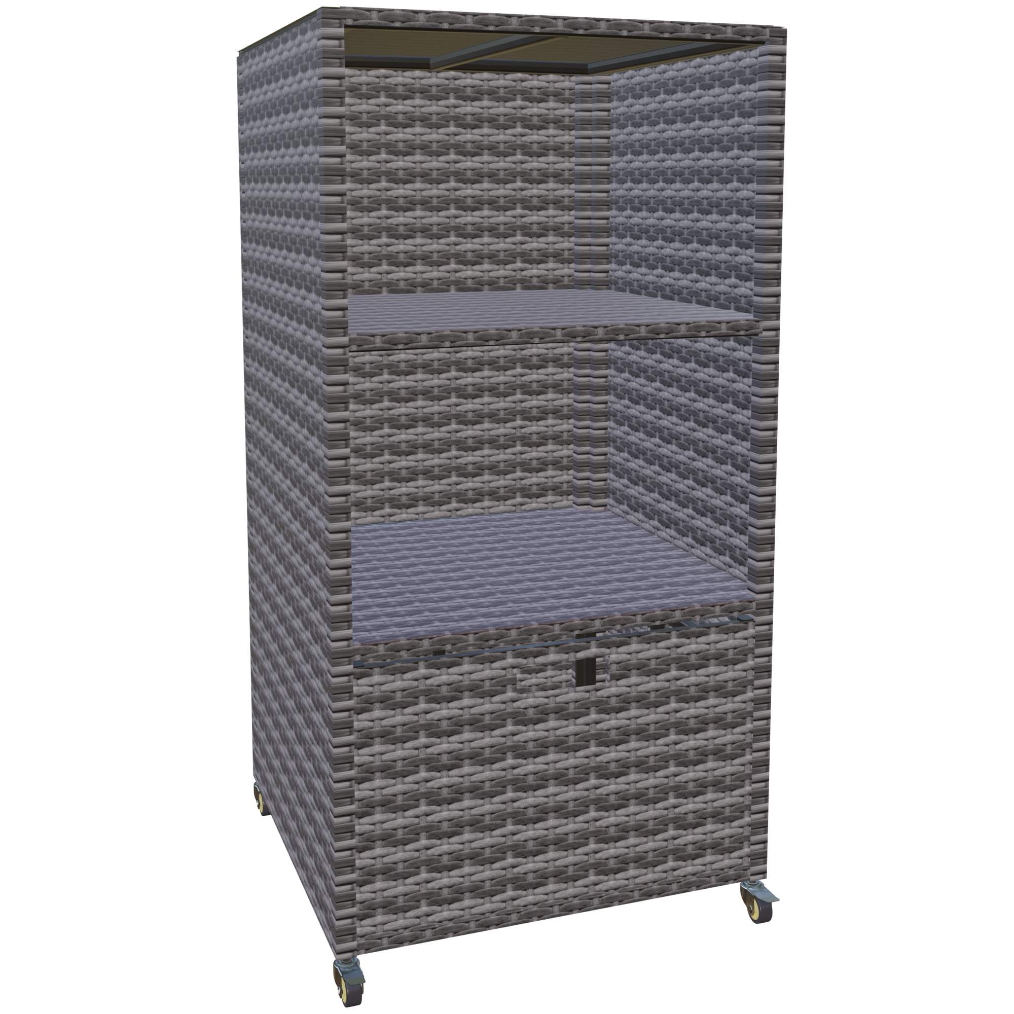 Pool Towel Rack Outdoor, Waterproof PE Plastic Rattan Wicker Pool ...