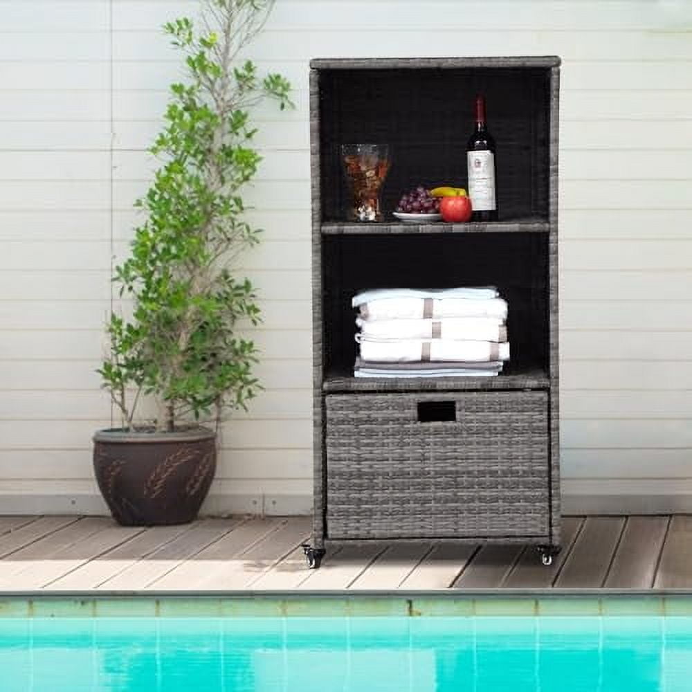 Pool Towel Valet Rack - Removable Pool Accessory Storage Organizer ...
